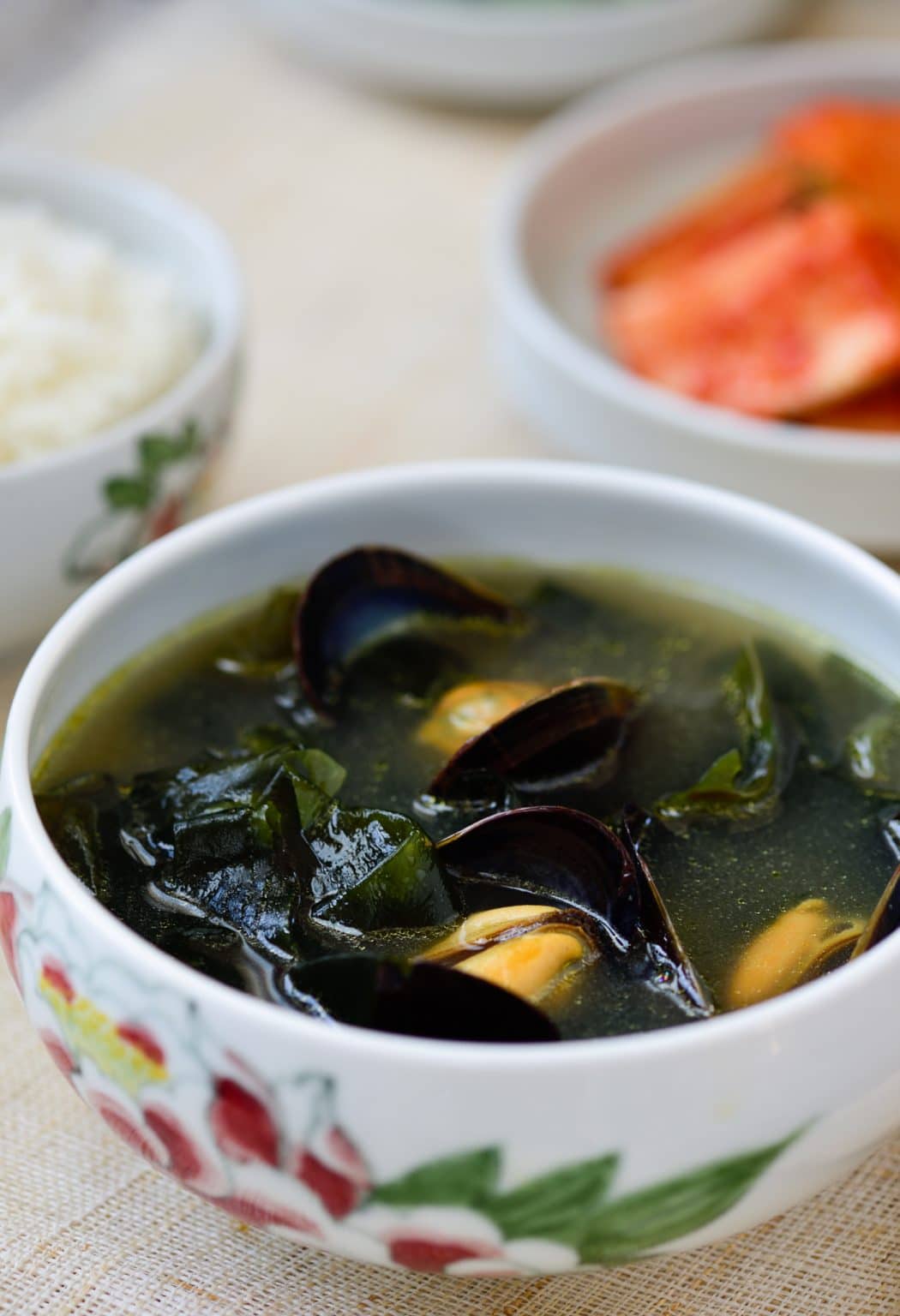 Honghap Miyeokguk (Seaweed Soup with Mussels)