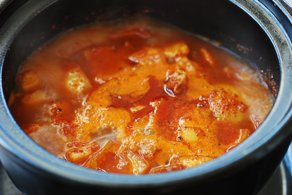 Haemul Sundubu Jjigae (Seafood Soft Tofu Stew) - Korean Bapsang