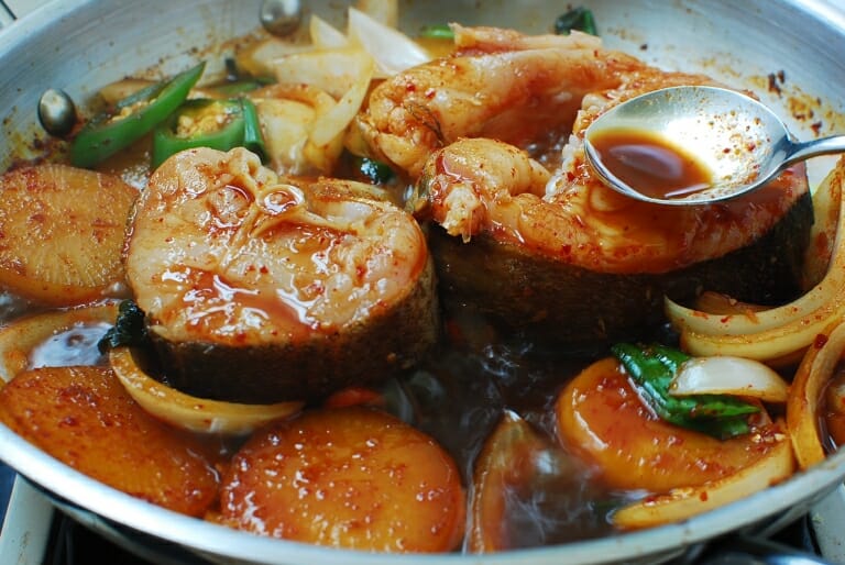 Daegu Jorim (Soy Braised Cod Fish) - Korean Bapsang