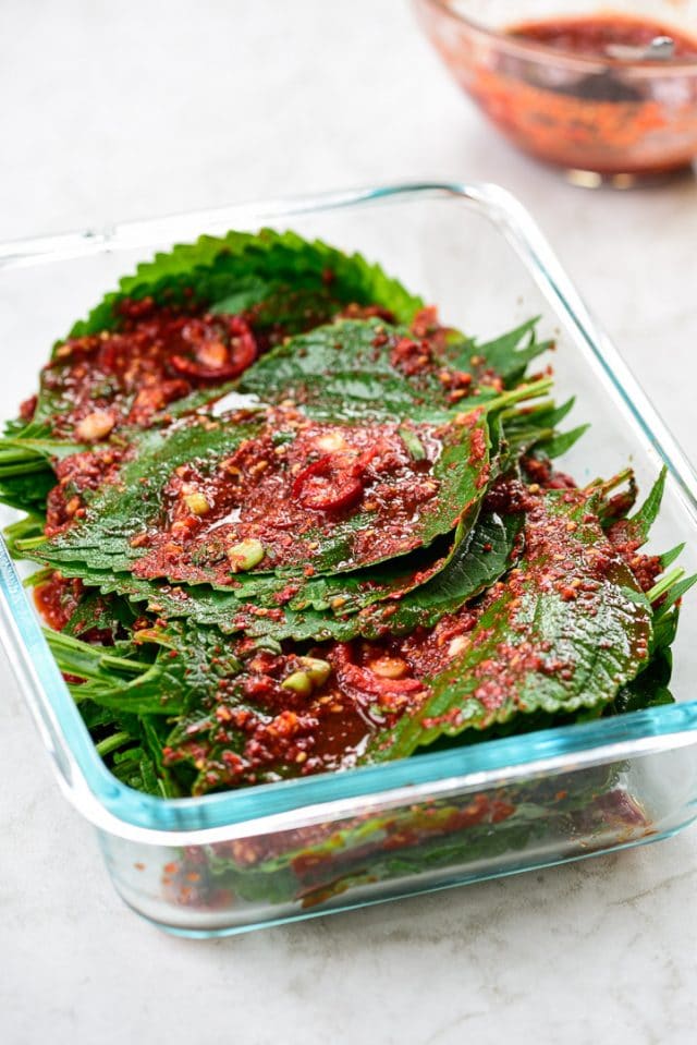 Kkaennip Kimchi (Perilla Kimchi) - Korean Bapsang