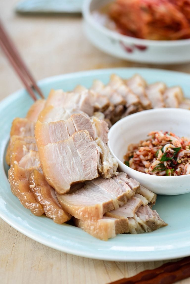 Bossam (Korean Boiled Pork Wrap) Recipe - Korean Bapsang