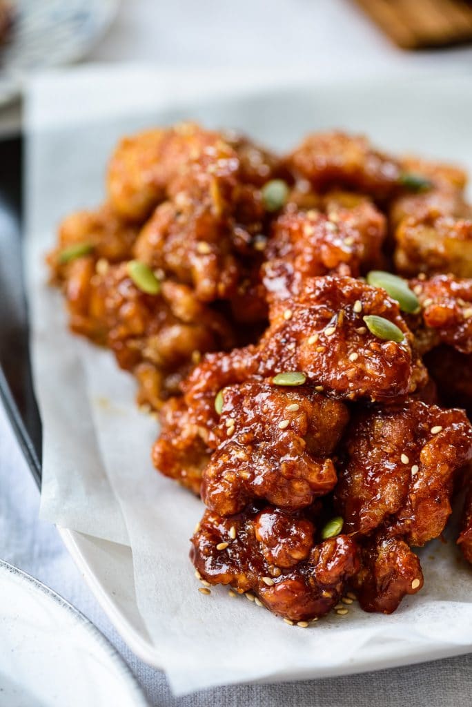 Dakgangjeong (Sweet Crispy Korean Fried Chicken) - Korean Bapsang