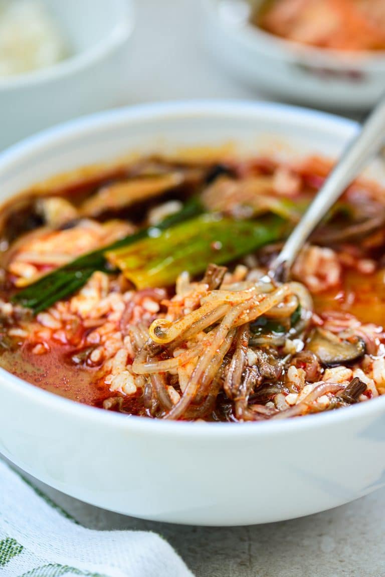 Yukgaejang (Spicy Beef Soup with Vegetables) - Korean Bapsang