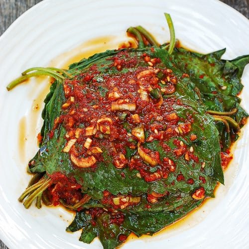 Kkaennip Jjim (Steamed Perilla Leaves) - Korean Bapsang