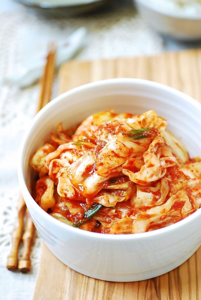 Yangbaechu Kimchi (Green Cabbage Kimchi) - Korean Bapsang