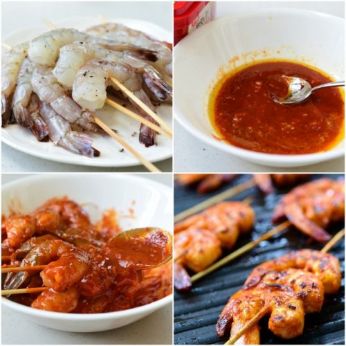 Spicy Grilled Shrimp Skewers (Gochujang Saewu Gui) - Korean Bapsang