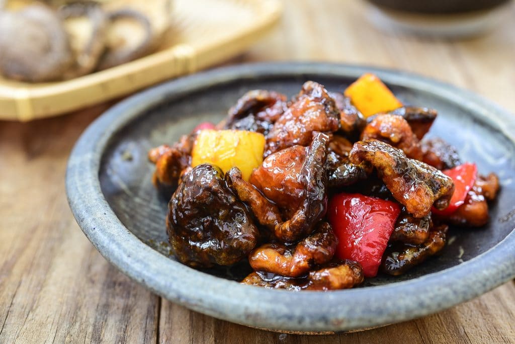 Beoseot Gangjeong (Sweet Crispy Mushrooms) - Korean Bapsang
