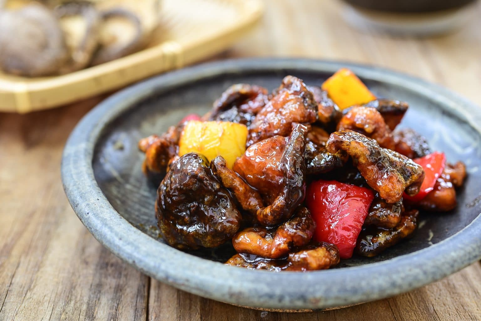 Beoseot Gangjeong (Sweet Crispy Mushrooms) - Korean Bapsang