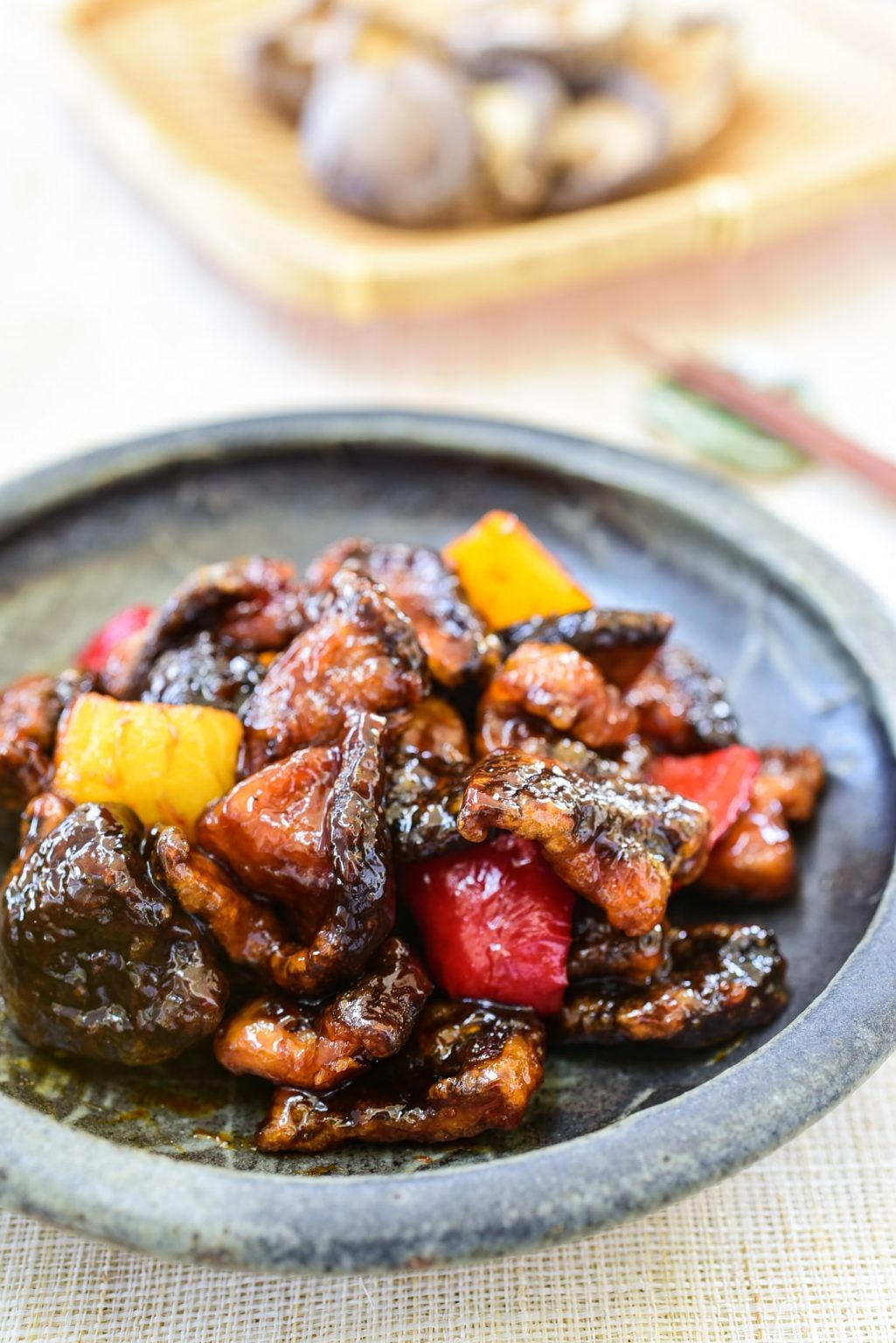 Beoseot Gangjeong (Sweet Crispy Mushrooms) - Korean Bapsang