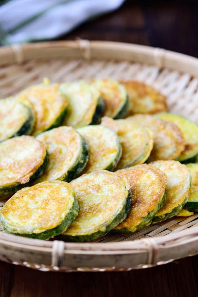 Hobak Jeon (Pan-fried Zucchini in Egg Batter) - Korean Bapsang
